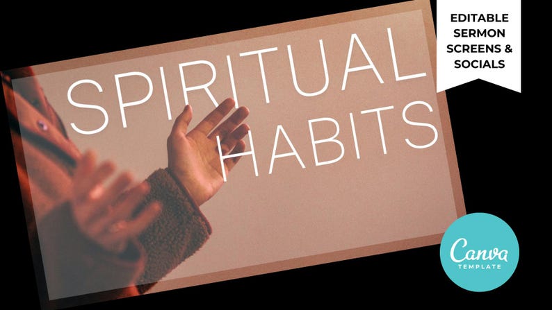 Sermon Series Graphics | Spiritual Habits Church Presentation Screens ...