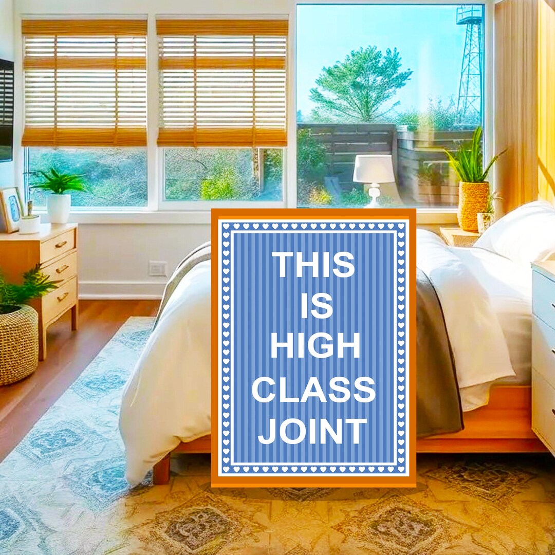 This is High Class Joint Print Blue Trendy Wall Art Apartment Decor ...