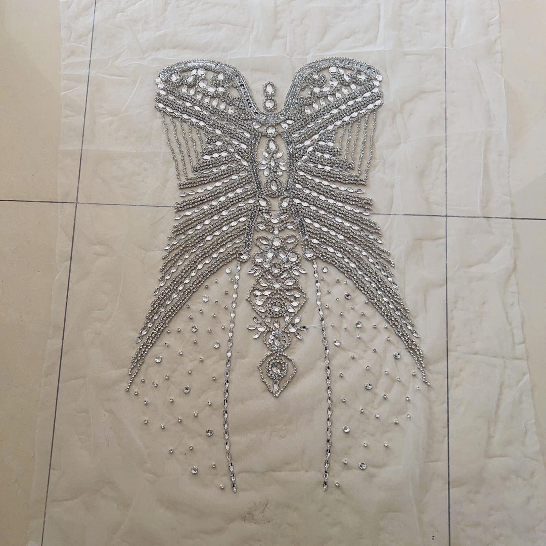 LALA Full Bodice Appliqué Bling Rhinestones Beautiful Rhinestone ...