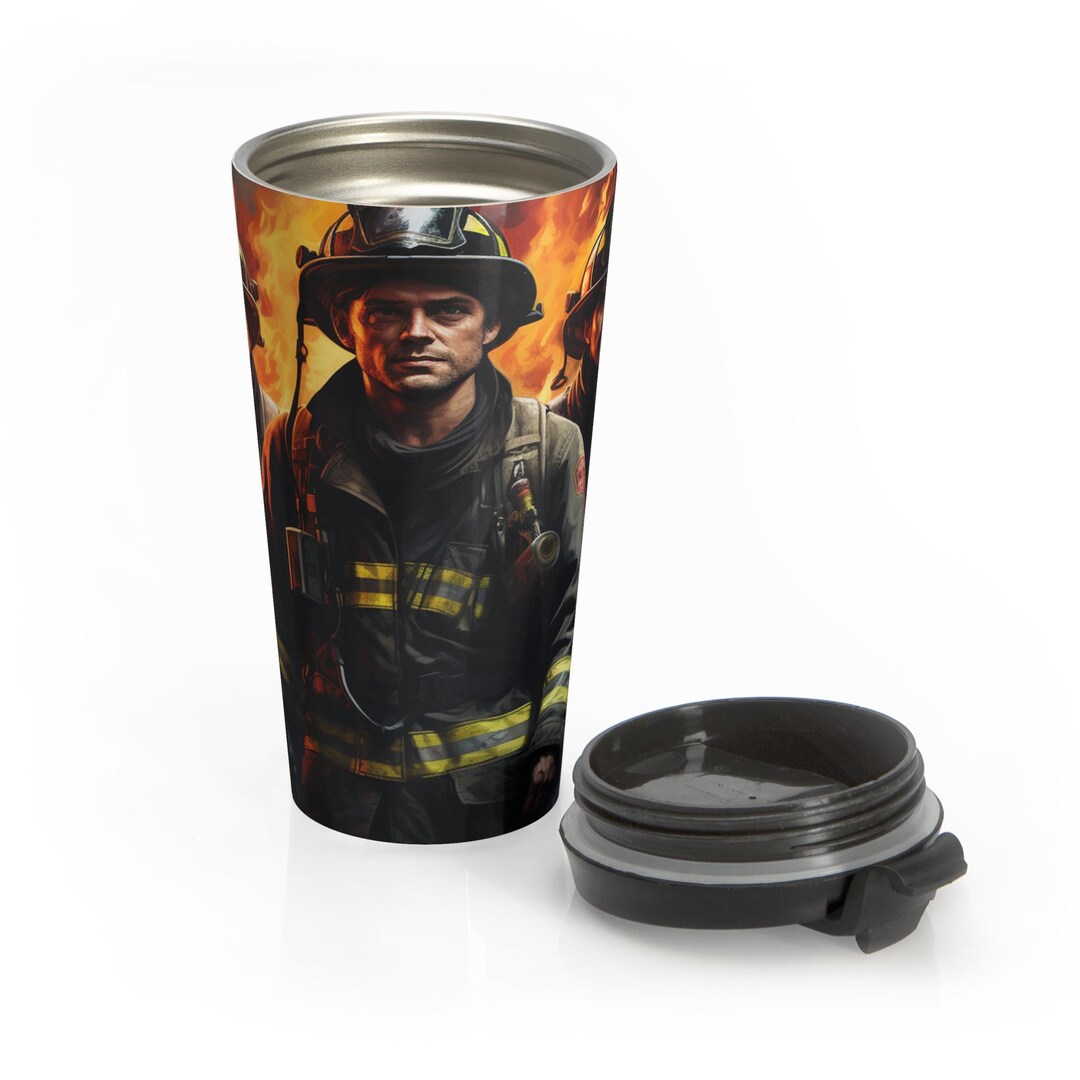 Three Firefighters Stainless Steel Travel Mug - Etsy