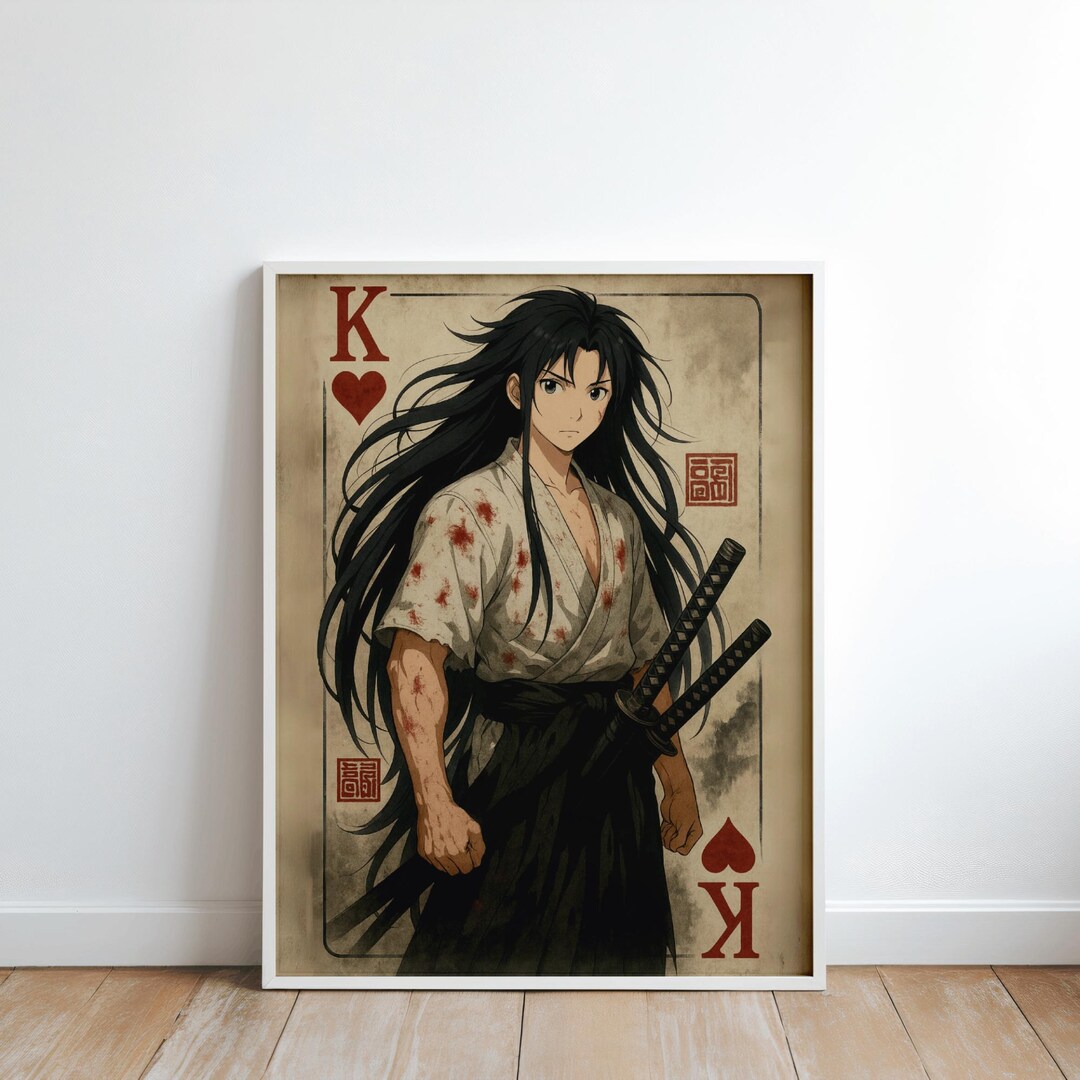 Gothic Samurai King of Hearts Anime Art Print (digital Download) - Etsy