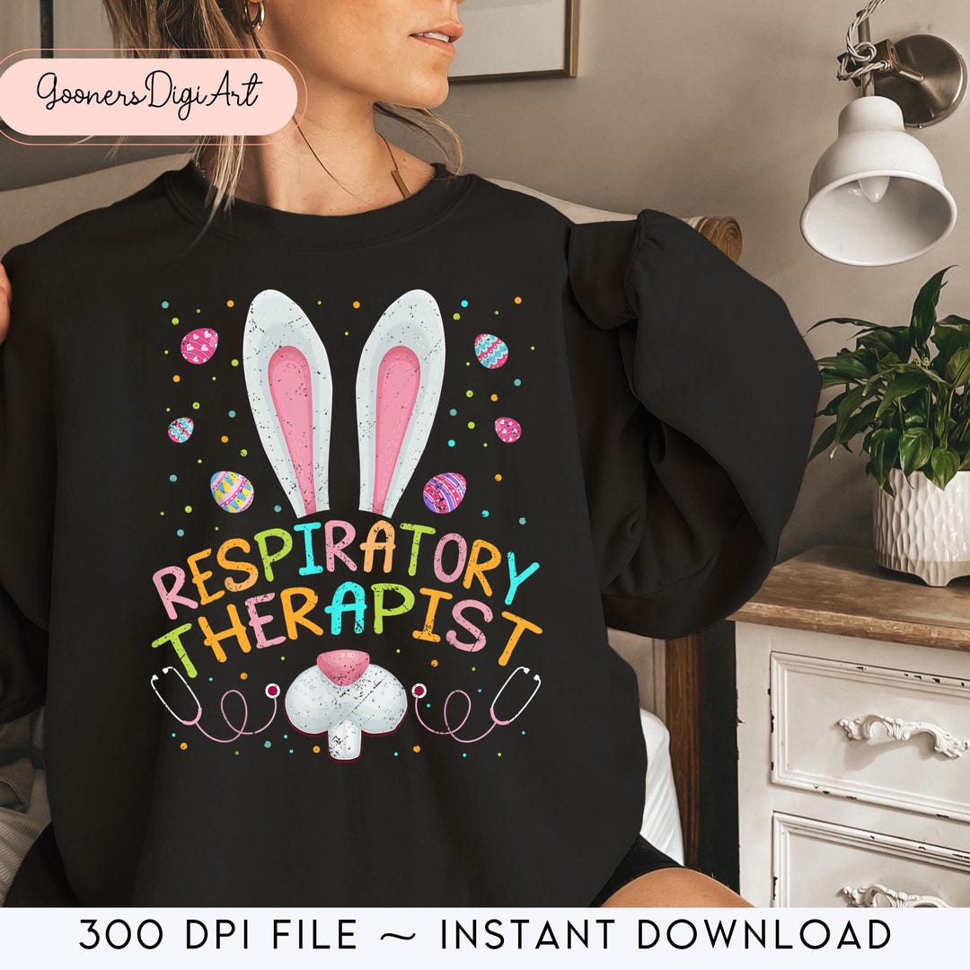 Cute Easter Respiratory Therapist RT Bunny Ears Easter Eggs Png, Easter ...