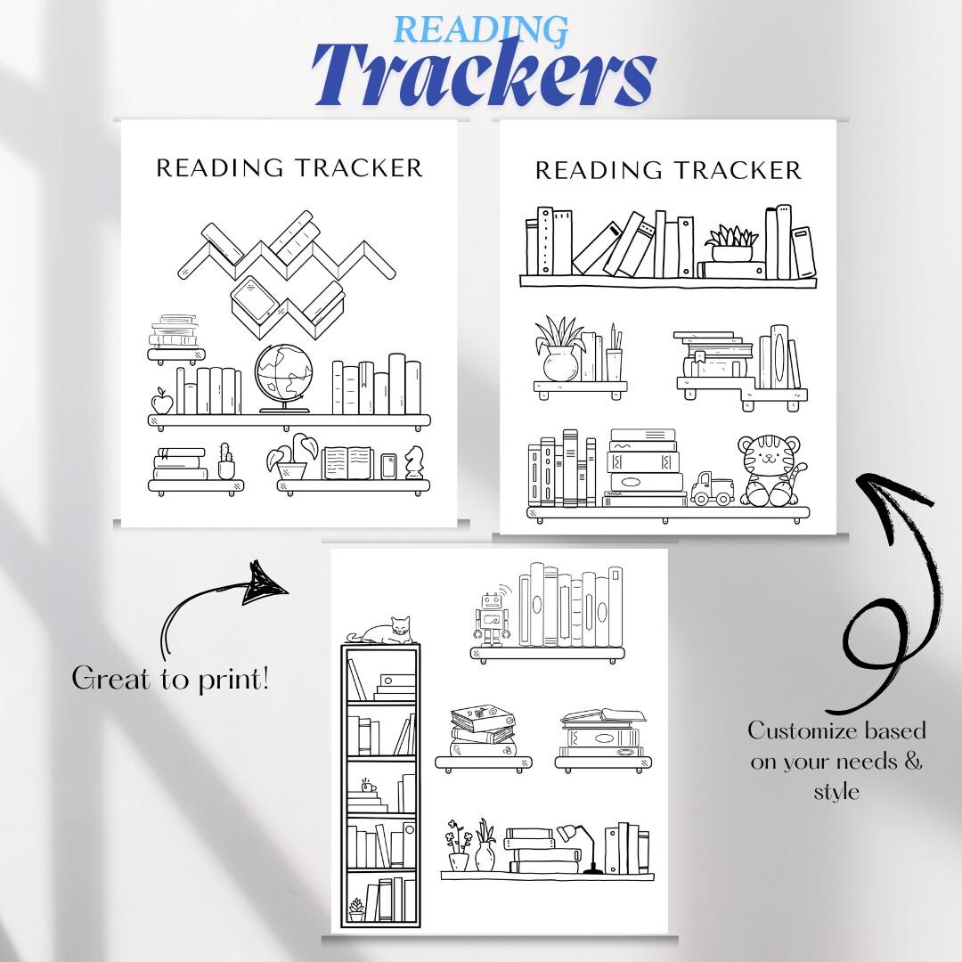 Reading Tracker Printable | Book Log | Reading Journal | Habit Tracker ...