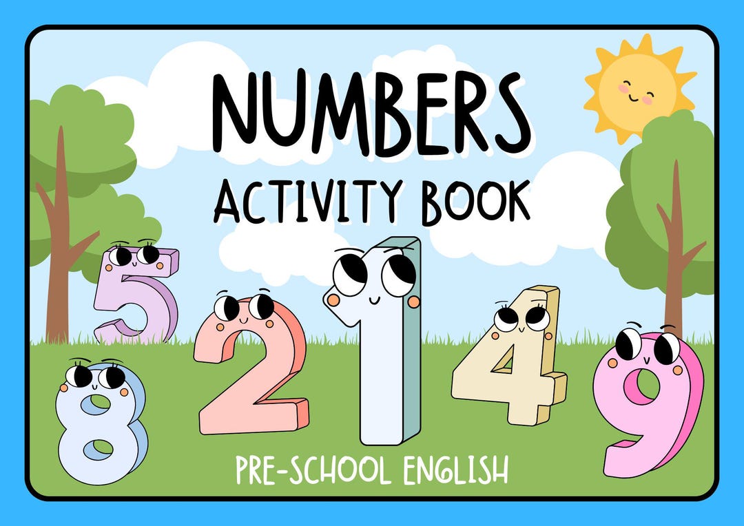 Number Activity Book for Kids - Etsy