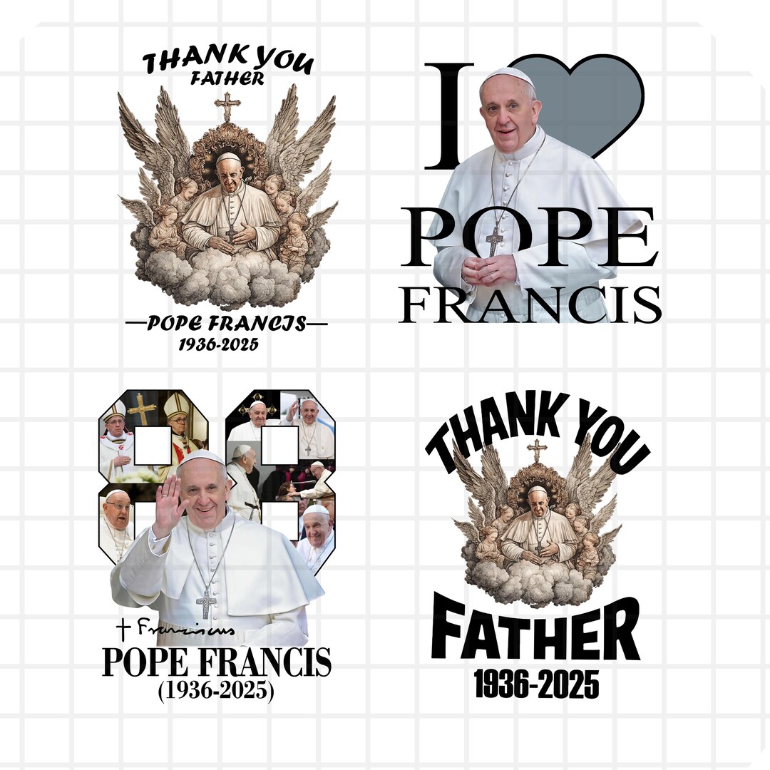 RIP Pope Francis Bundle Png, God Bless Pope Francis T Shirt Png - Etsy