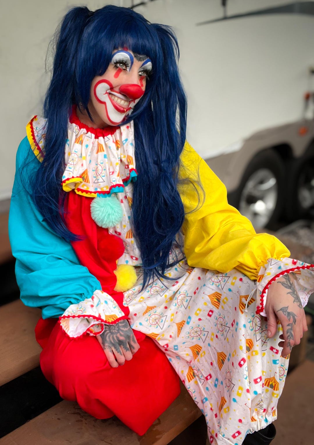 Ready to Ship Circus Tent Clown Suit, Adjustable XS-XL, Unisex ...