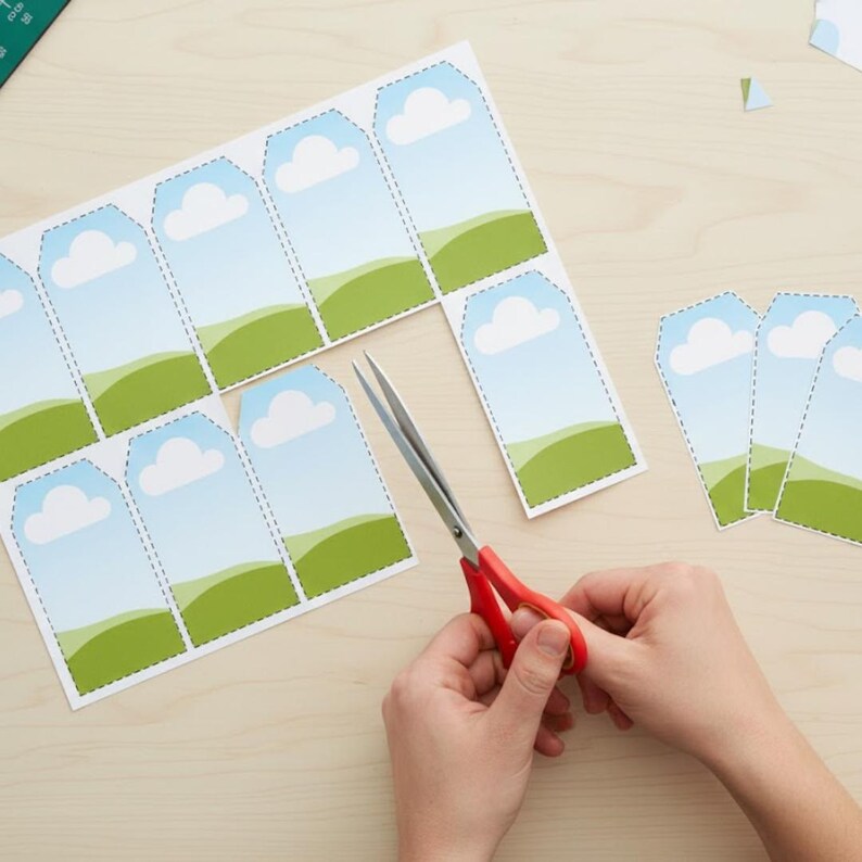 Editable Cutting Gift Tag Sheet Templates: Canva Drag & Drop Frames ...