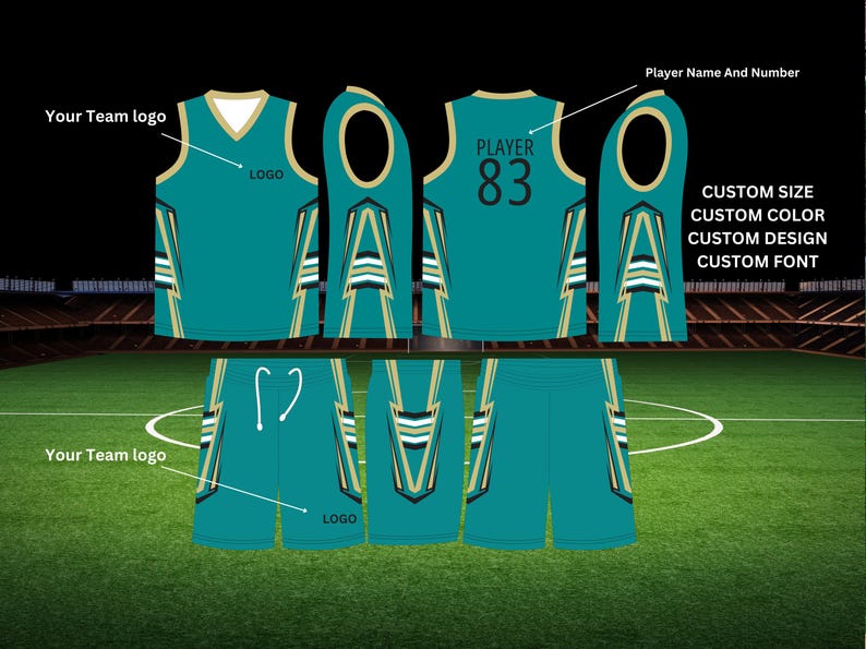 Personalized Soccer Football Kit Custom Name & Number Jersey Set Unique ...