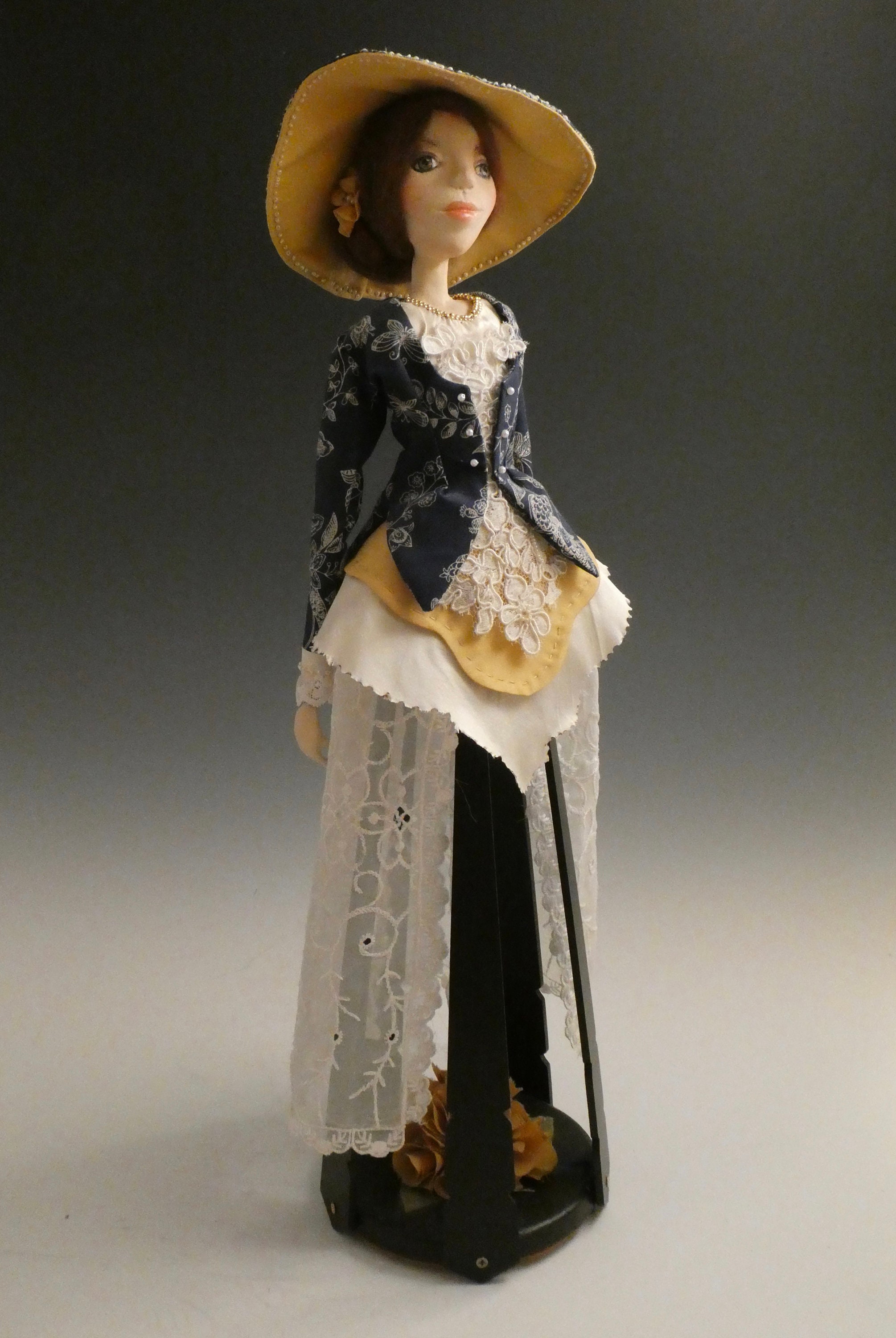 One of a Kind Art Doll, Cage Doll, Vintage Fabric - Etsy