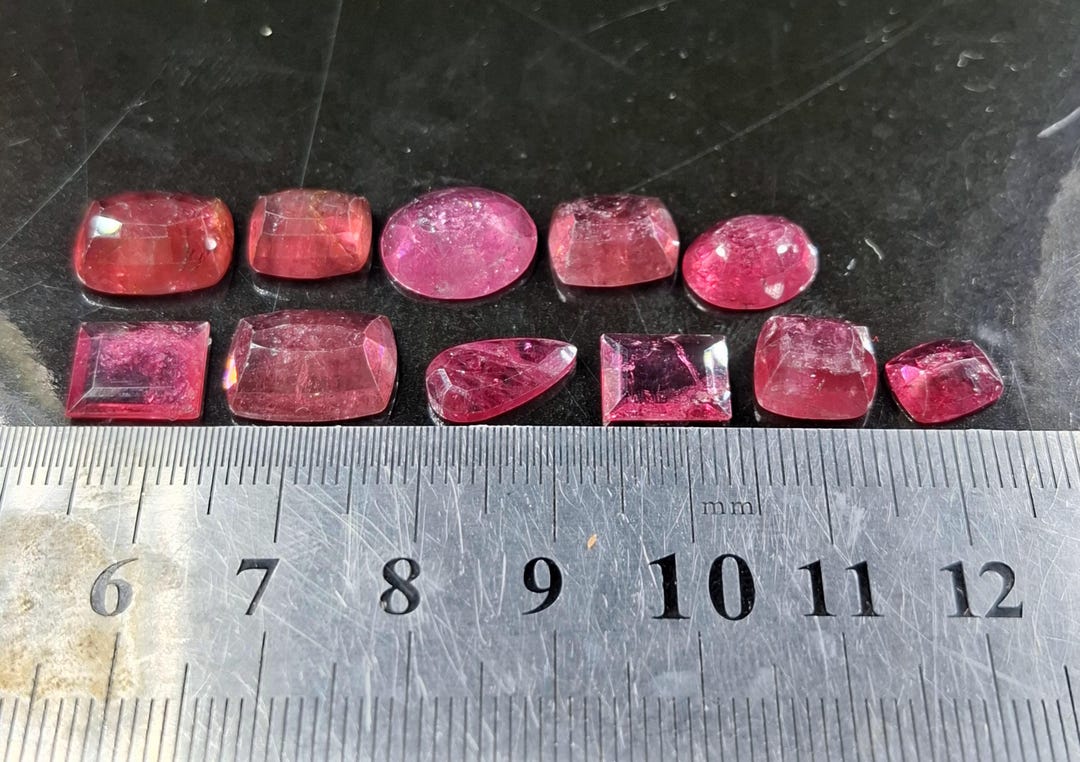 Rubilite Tourmaline Gems - Rose Cuts- Origin Afghanistan - Etsy