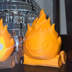 Calcifer Chibi Figure | 3D Printed Fire Demon Fan Art | Cute | Anime - Etsy