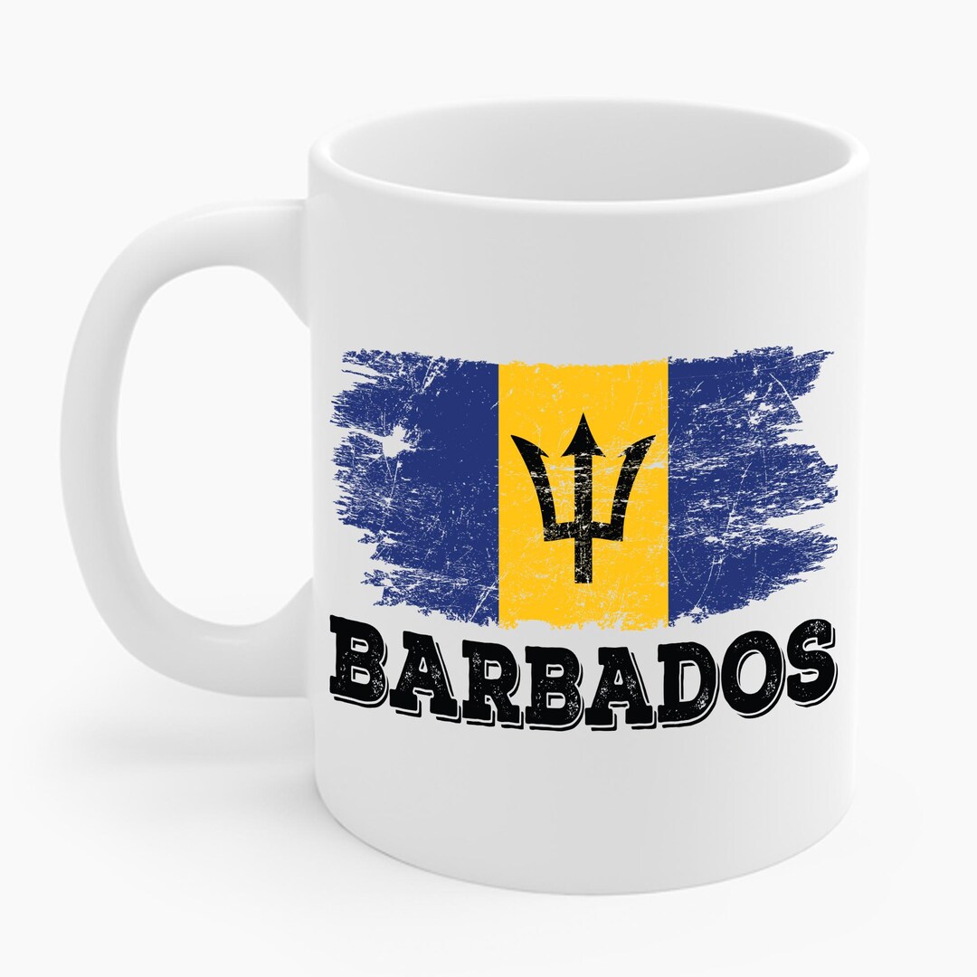 Barbados Flag Barbadian Souvenir Trip Vacation Coffee Mug for Men Women ...