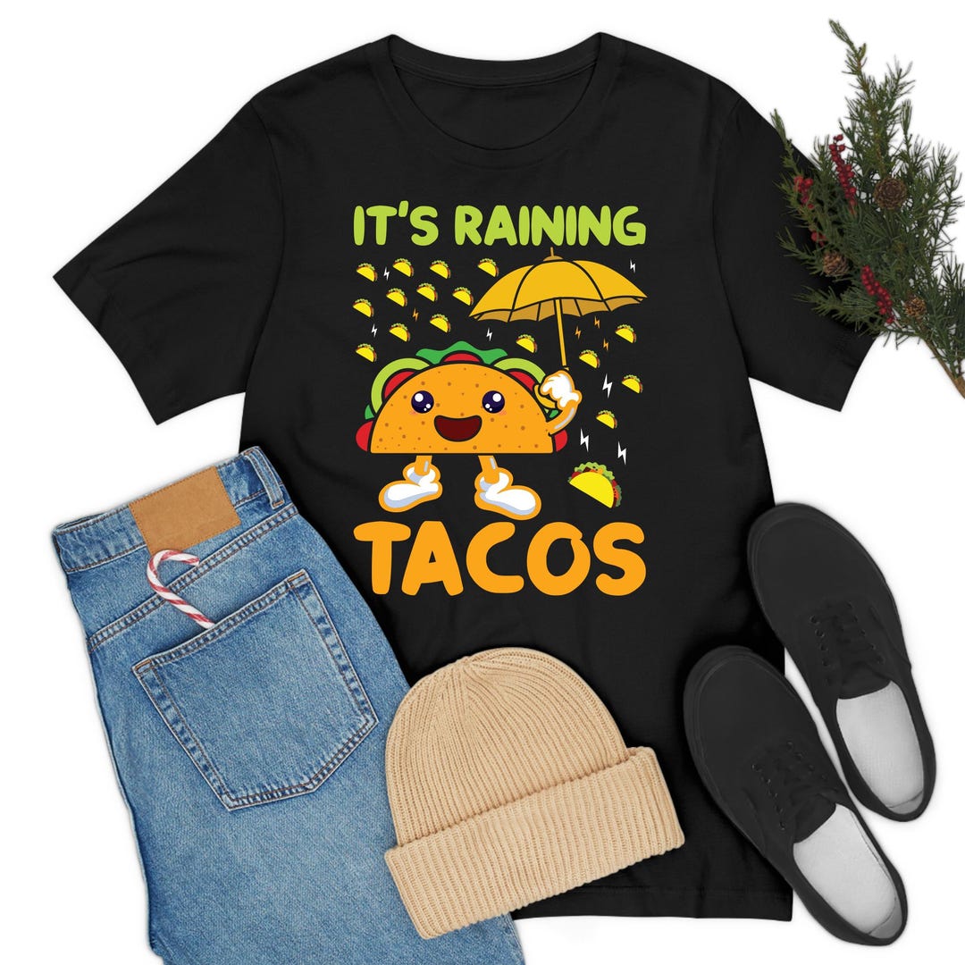 Funny It's Raining Tacos Taco Lovers Kids Girls Boys Foodie T-shirt - Etsy