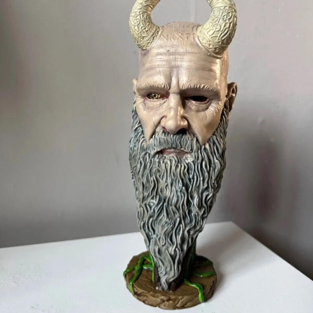Mimir Painted Bust • God of War Handmade Statue • Mini God of War ...