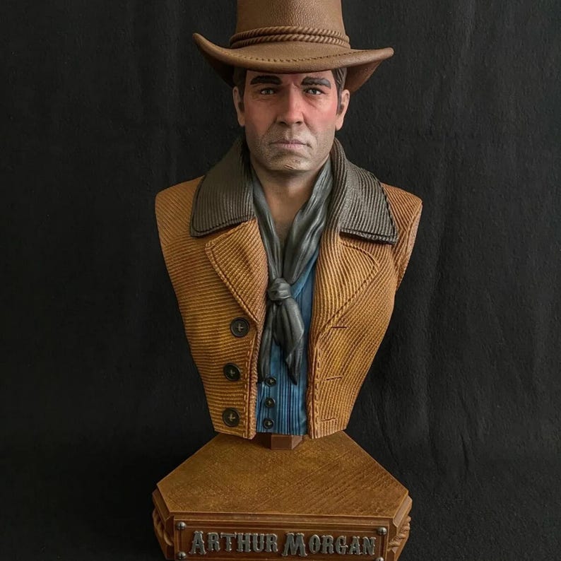 Arthur Morgan Figurine • Rdr2 Arthur Bust • Red Dead Redemption Sculpt ...