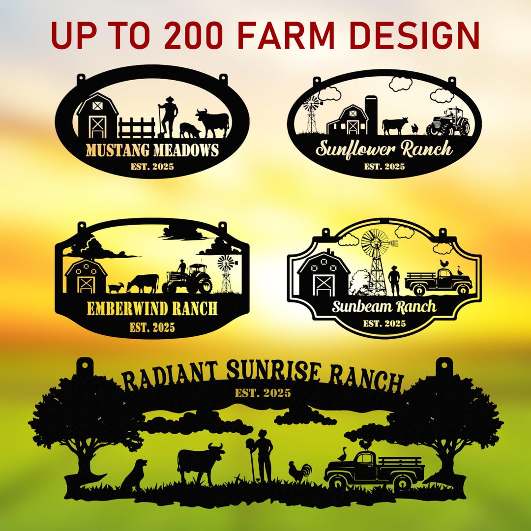 Personalized Metal Farm Sign, Custom Every Farm Sign, Large Farm Sign ...