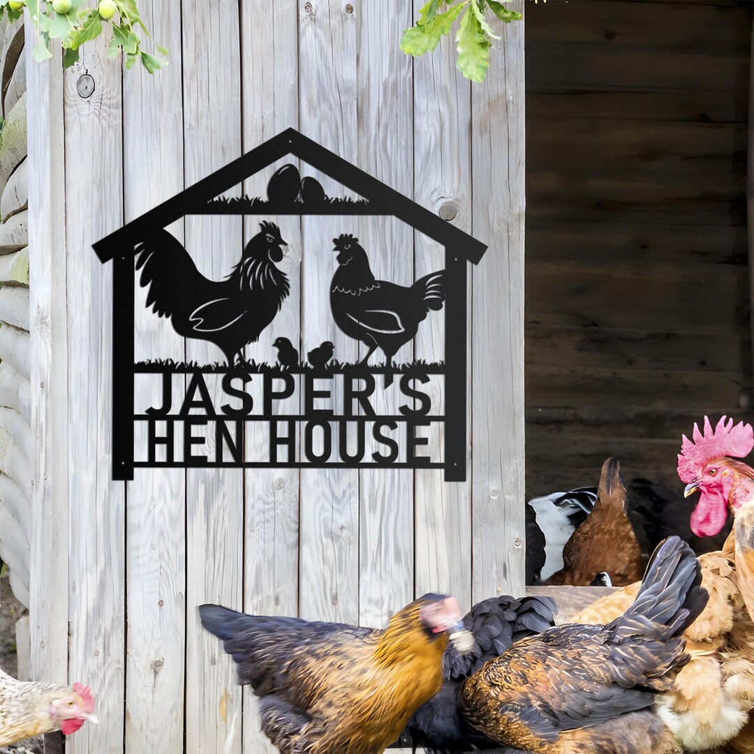 Custom Metal Chicken Coop Sign, Custom Metal Chicken Sign, Custom Metal ...