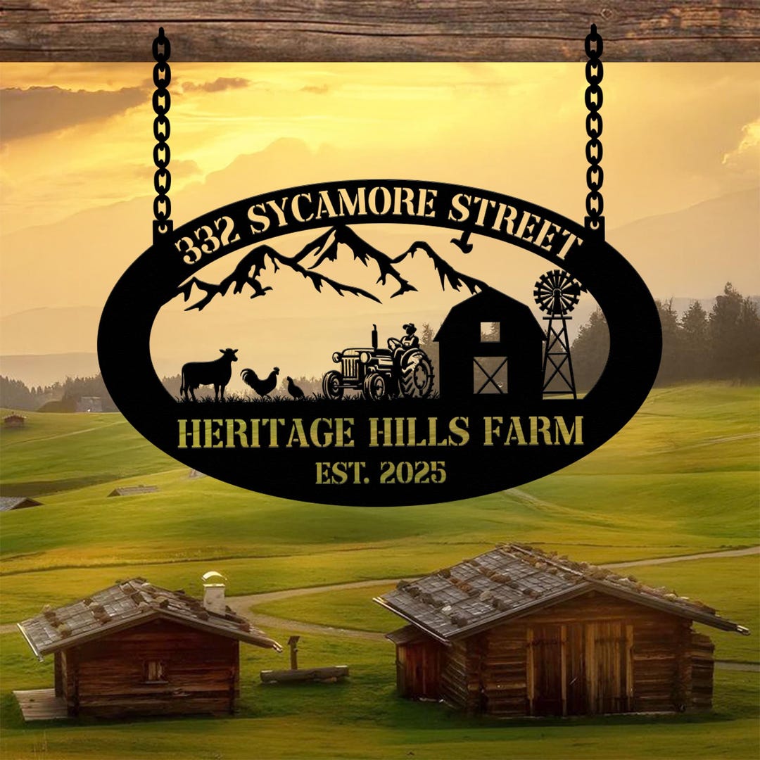 Custom Farmhouse Sign, Farm Metal Sign, Farm Decor, Gifts for Farmers ...