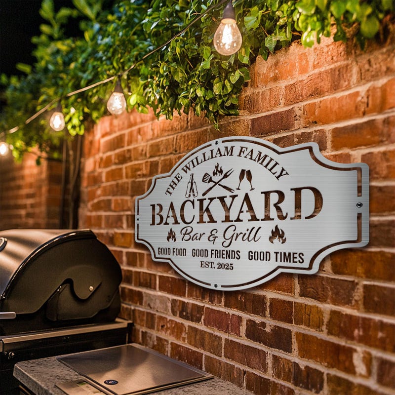 Bar and Grill Sign - Etsy