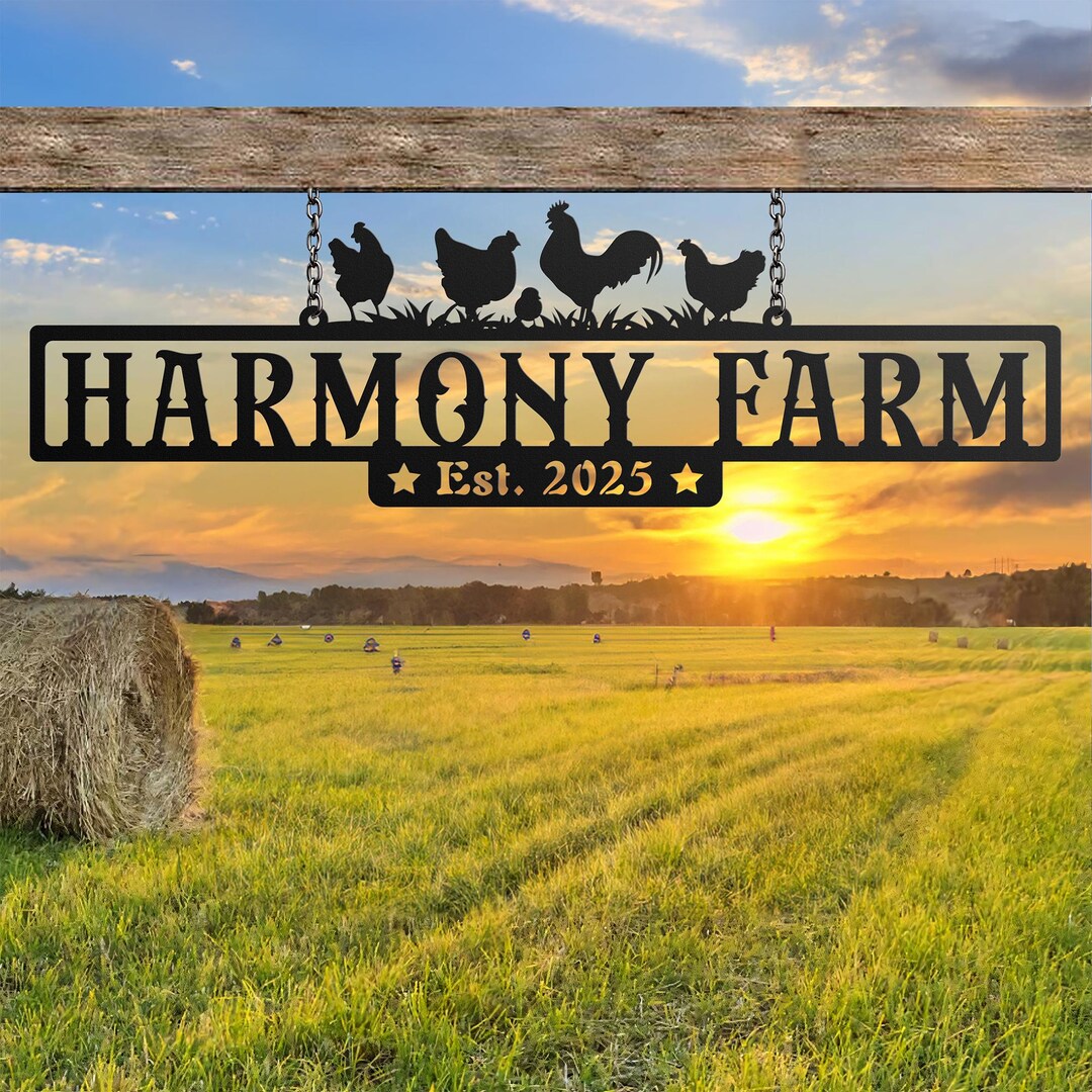 Custom Metal Farm Sign, Custom Metal Farm Sign, Huge Metal Farm Sign ...