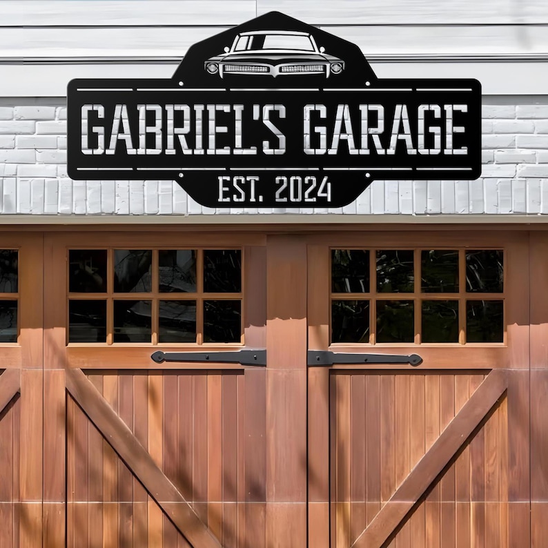 Personalized Garage Sign, Custom Garage Signs, Metal LED Garage Signs ...
