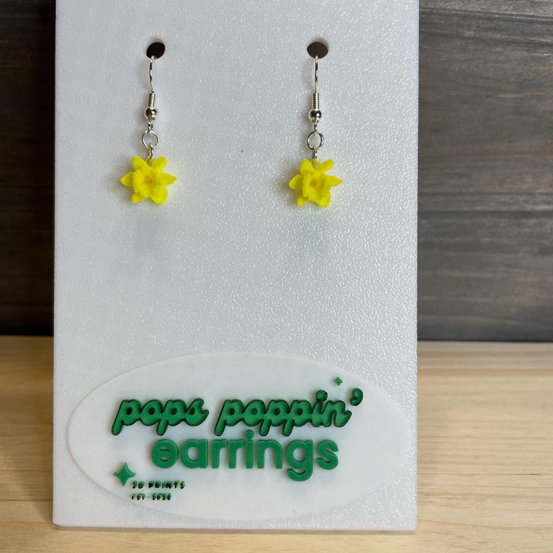 Plastic Daffodil Earrings - Etsy