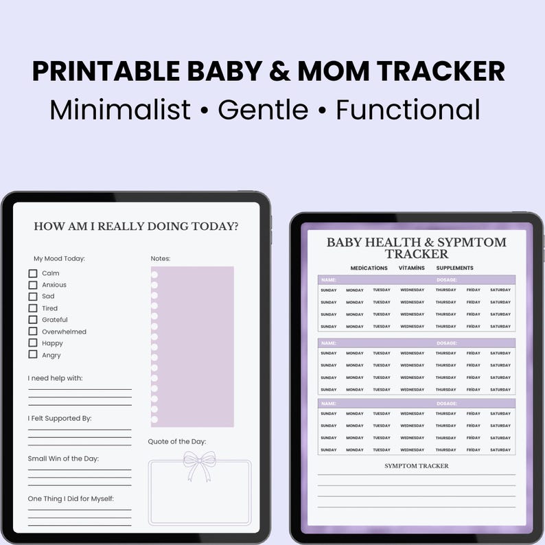 Newborn Tracker Printable and iPad Planner | Baby Feeding, Sleep ...