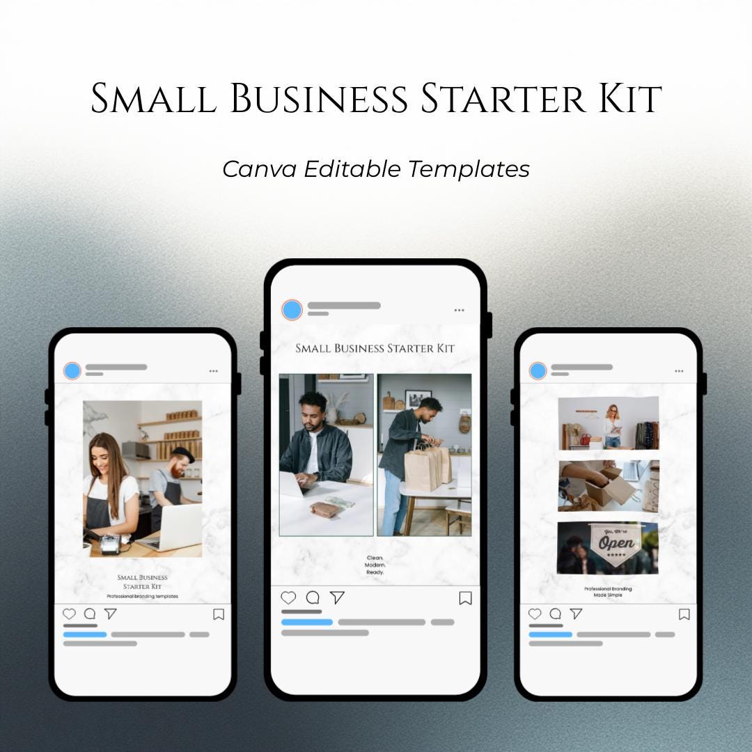 Small Business Starter Kit | Canva Editable Templates | Invoice ...