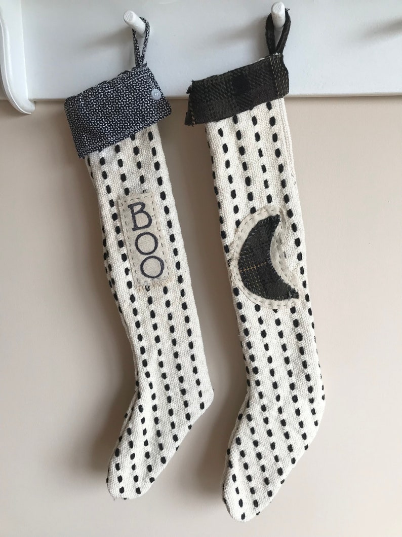 Your Choice Primitive Rustic Neutral Halloween Stockings - Etsy