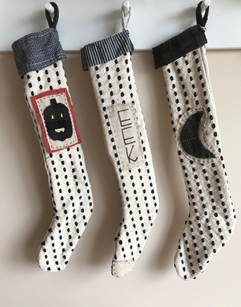 Your Choice Primitive Rustic Neutral Halloween Stockings - Etsy