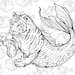 Mer-cat Coloring Pages (Instant Download) - Etsy