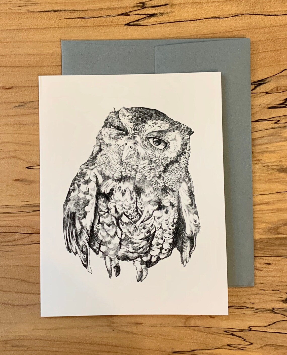 OWL Series: Set of 4 Cards With Envelopes size A2 - Etsy