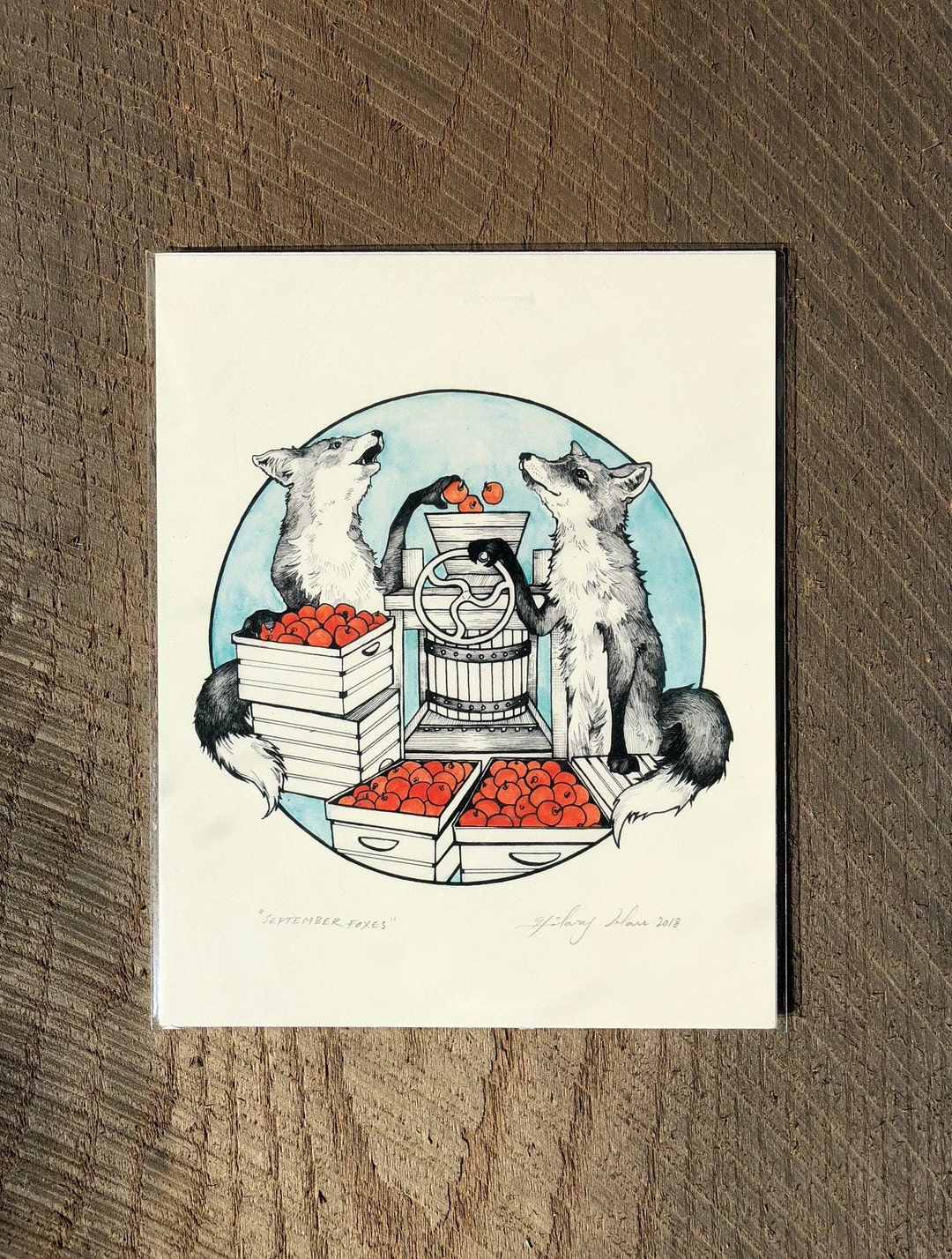 September Foxes 8 X 10 Print - Etsy