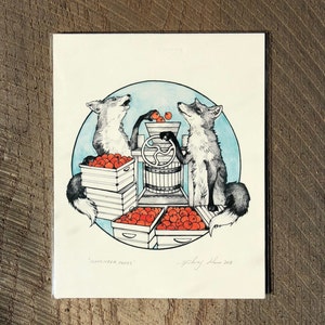 September Foxes 8" X 10" Print - Etsy