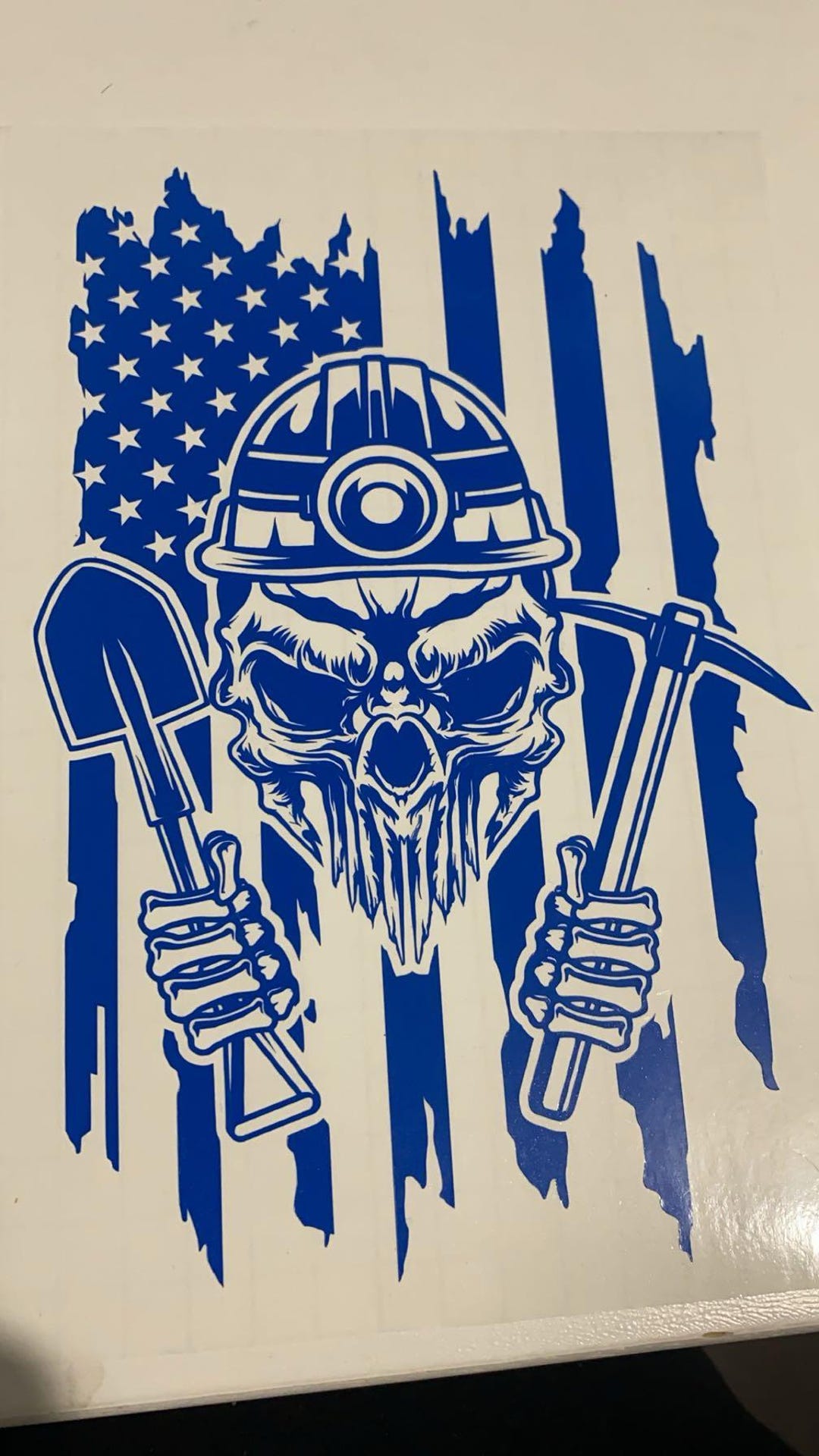 Coal Miner Skull Car Decal - Etsy