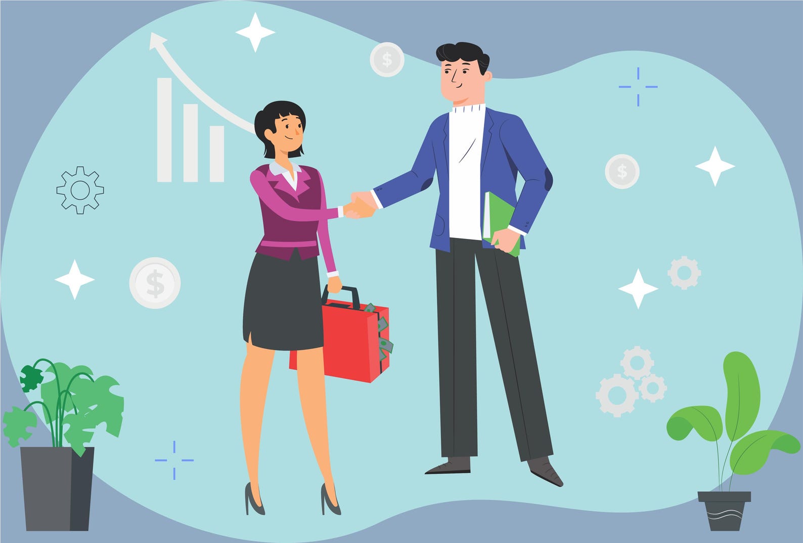 50 Project Management Illustrations | Business & Workflow Clipart - Etsy