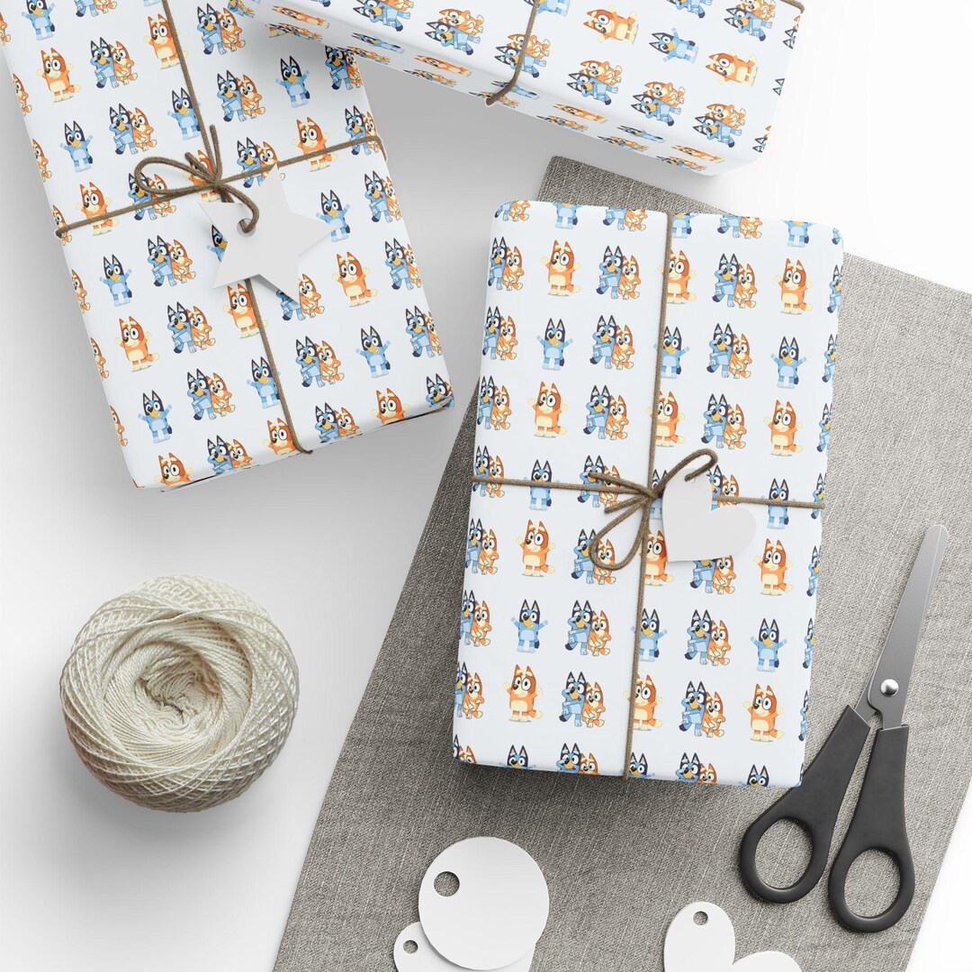 Bluey Wrapping Paper, Kids Wrapping Paper, Kids Tv Show, Birthday ...