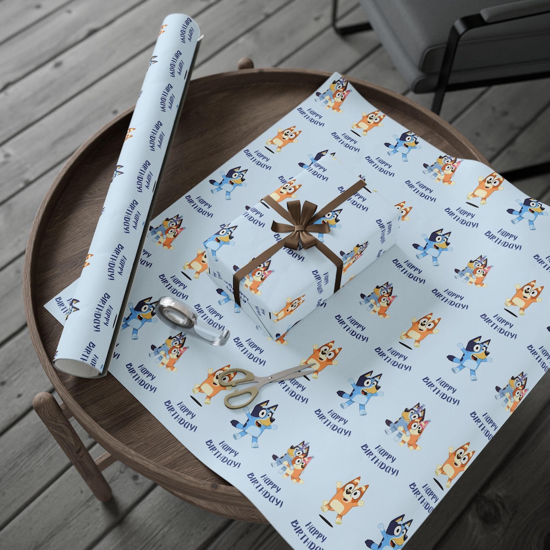 Bluey Wrapping Paper, Kids Wrapping Paper, Birthday Wrapping Paper - Etsy