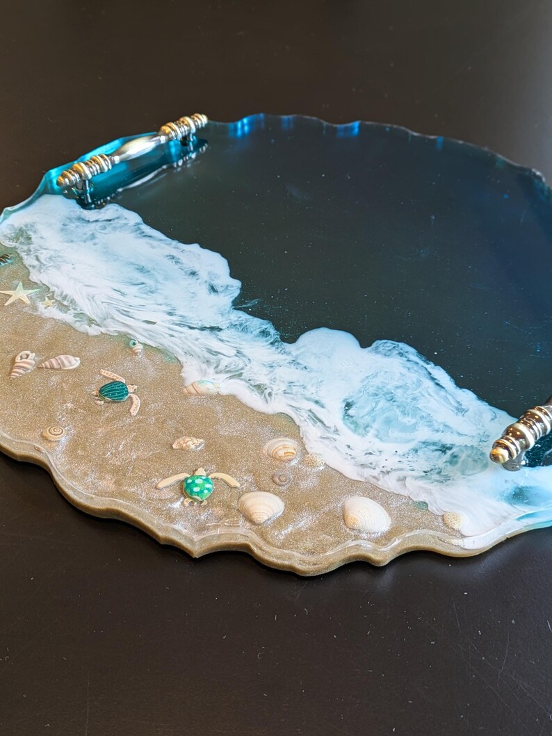 Turtle Beach Resin Charcuterie Tray - Etsy