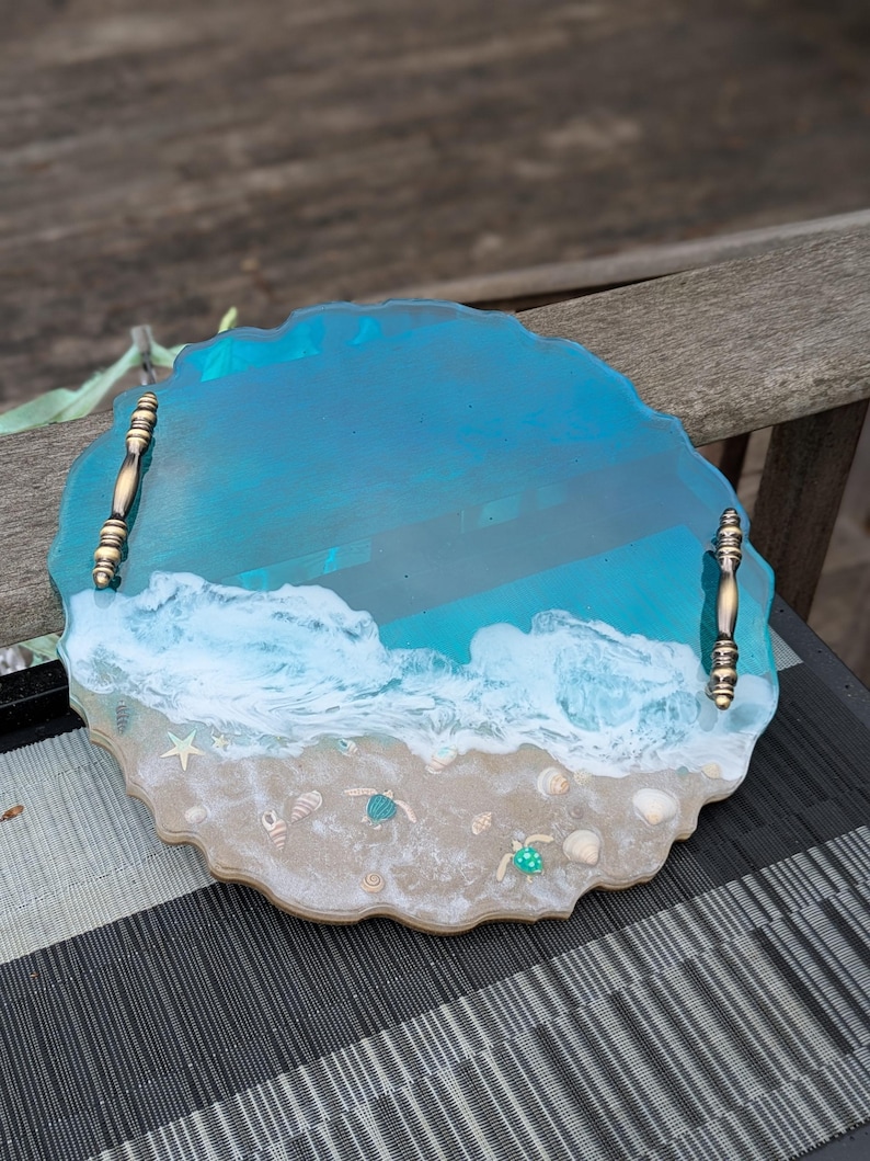 Turtle Beach Resin Charcuterie Tray - Etsy