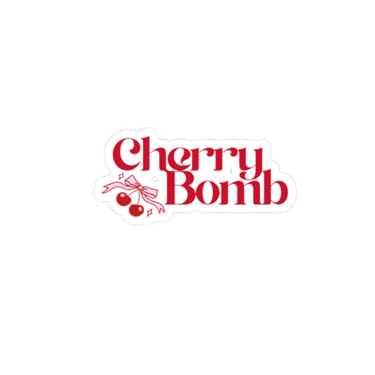 Cherry Bomb Stickers, Red Cute Kiss-cut Decals, Adorable Stationery ...