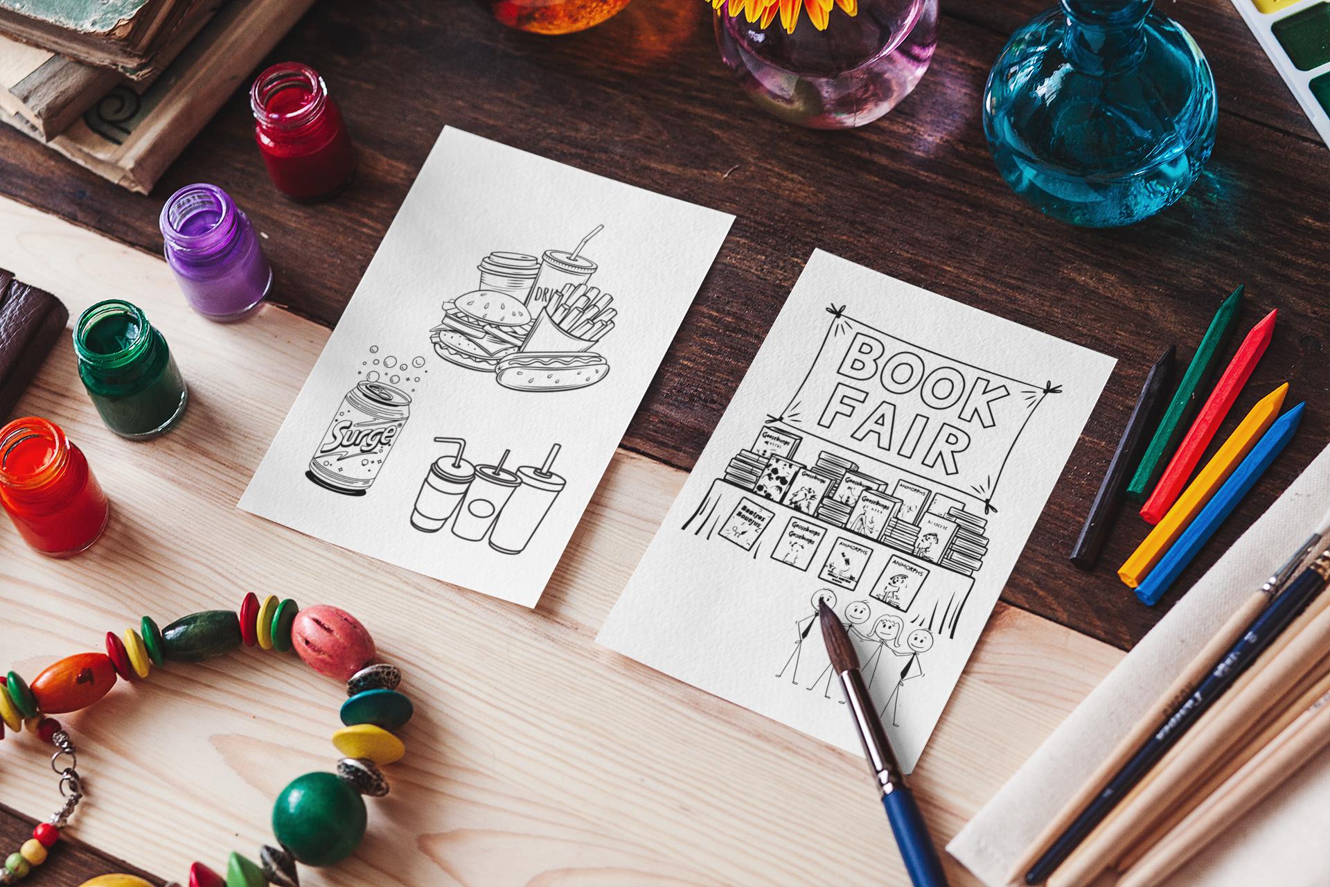 Nostalgic 90s Coloring Book With Vintage Cartoon Designs - Fun Activity ...