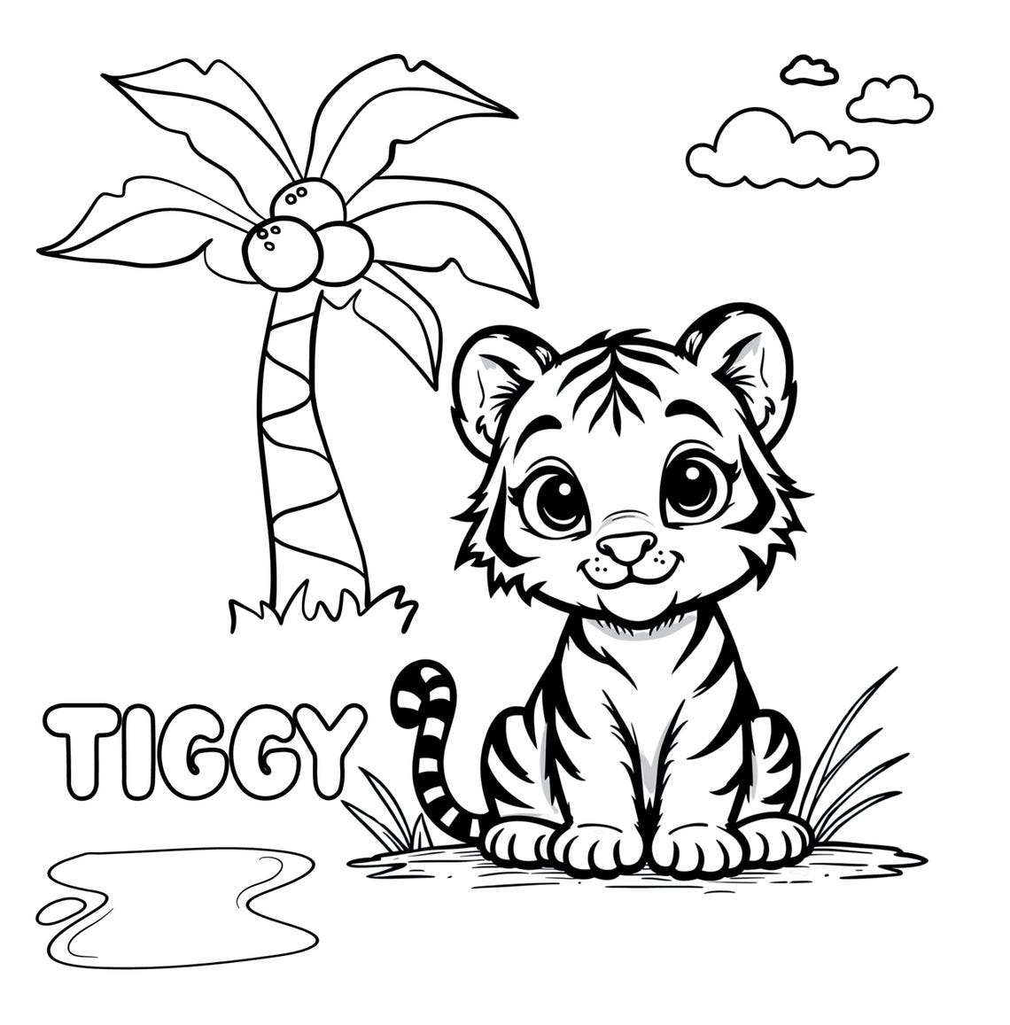 Cute Animal Coloring Pages for Kids & Adults, Printable PDF, Stress ...