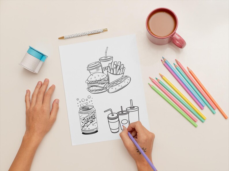 Nostalgic 90s Coloring Book With Vintage Cartoon Designs - Fun Activity ...