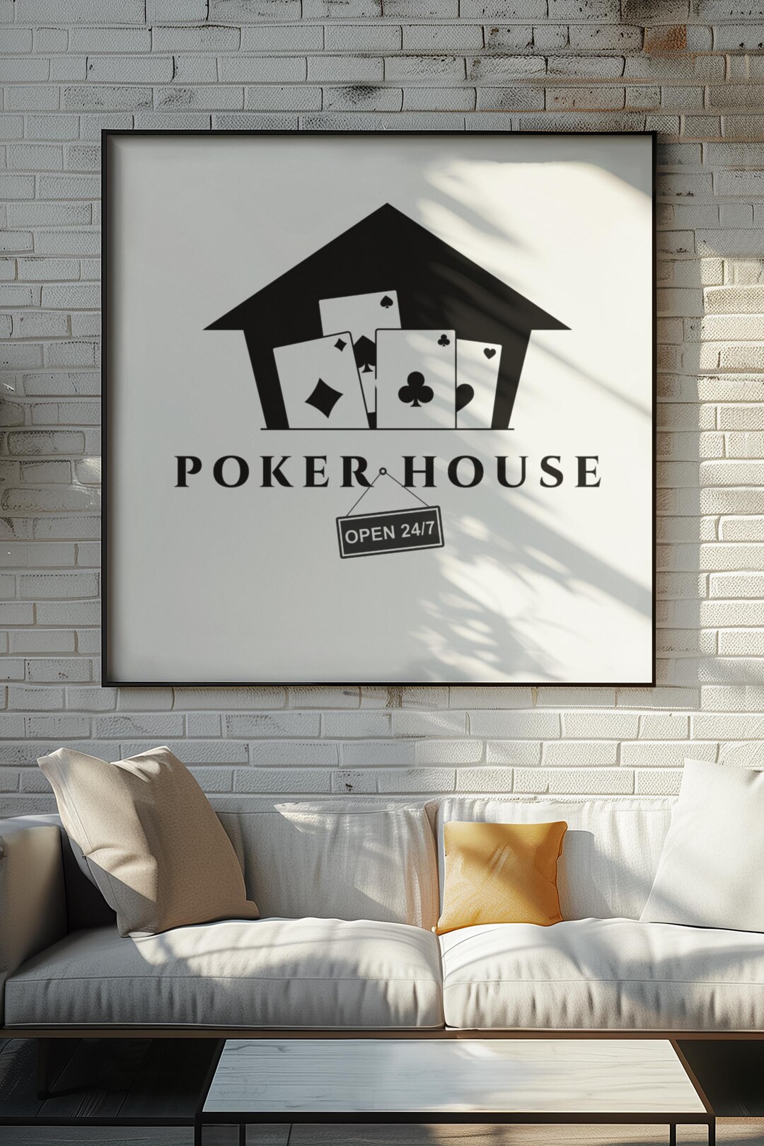 Vintage Poker Playing Cards Print: Game Room Wall Art (digital Download ...