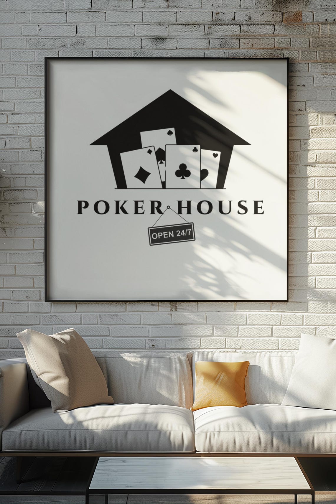 Vintage Poker Playing Cards Print: Game Room Wall Art (digital Download ...