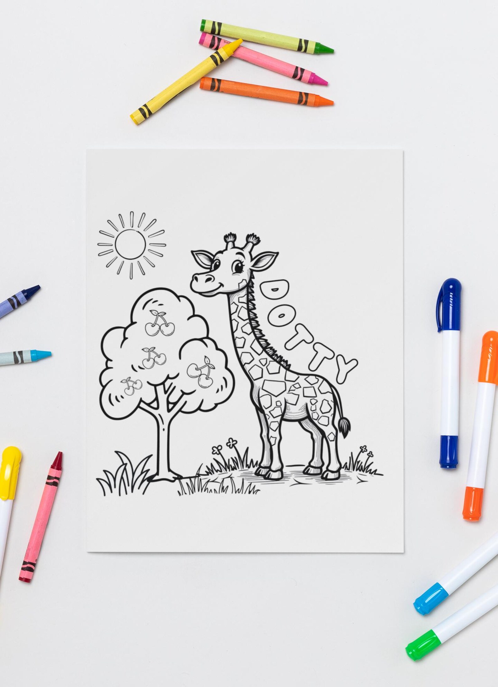 Cute Animal Coloring Pages for Kids & Adults, Printable PDF, Stress ...