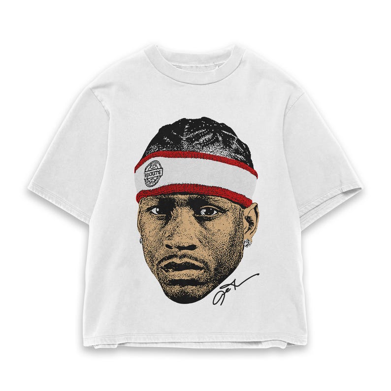 Vintage Allen Iverson Big Head Png Svg Tshirt - Rare NBA Basketball ...