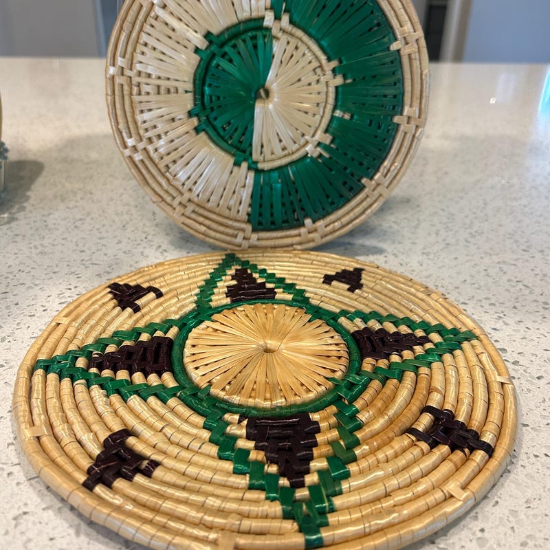 Straw Trivets - Etsy