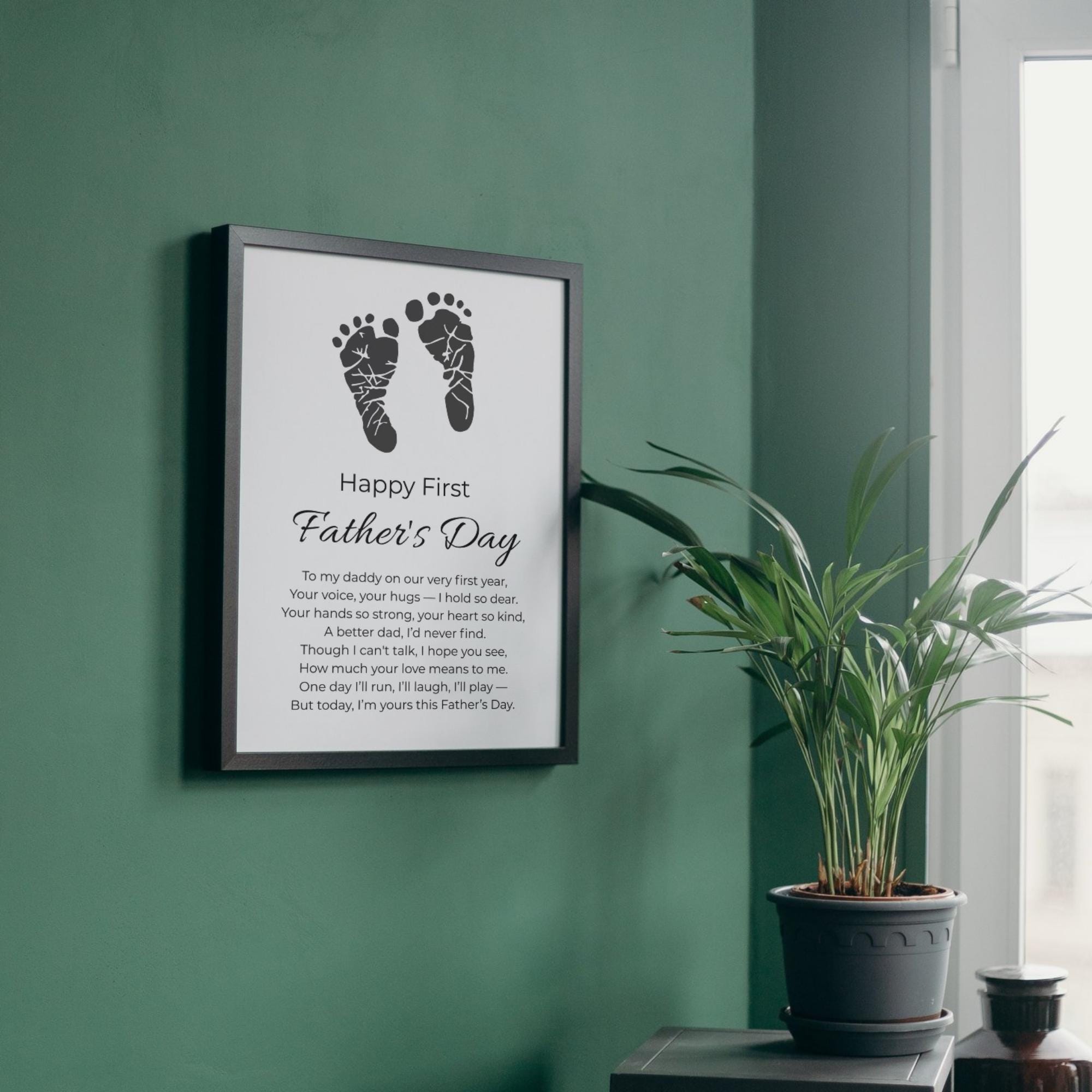 First Fathersday Gift From Baby, Printable Wallart Poem, Keepsake for ...